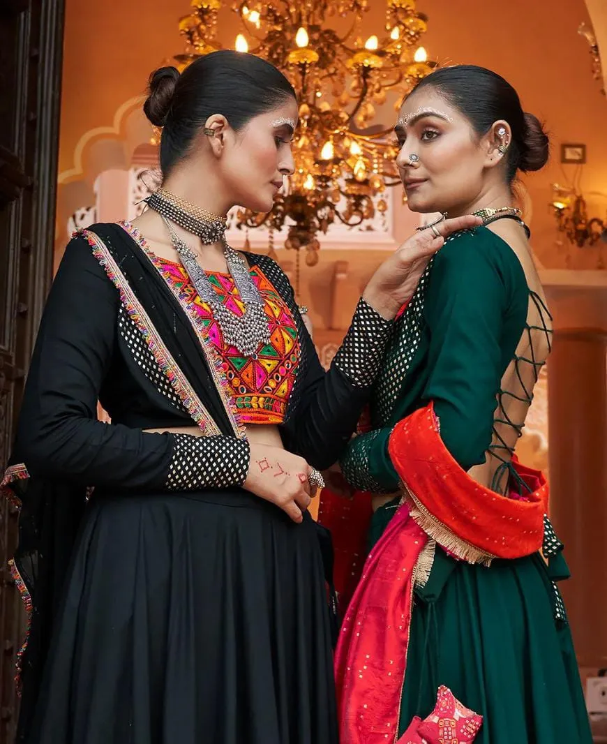 Big 7 Mtr Flair Rayon Navratri Chaniya Choli - Ethnic Suits